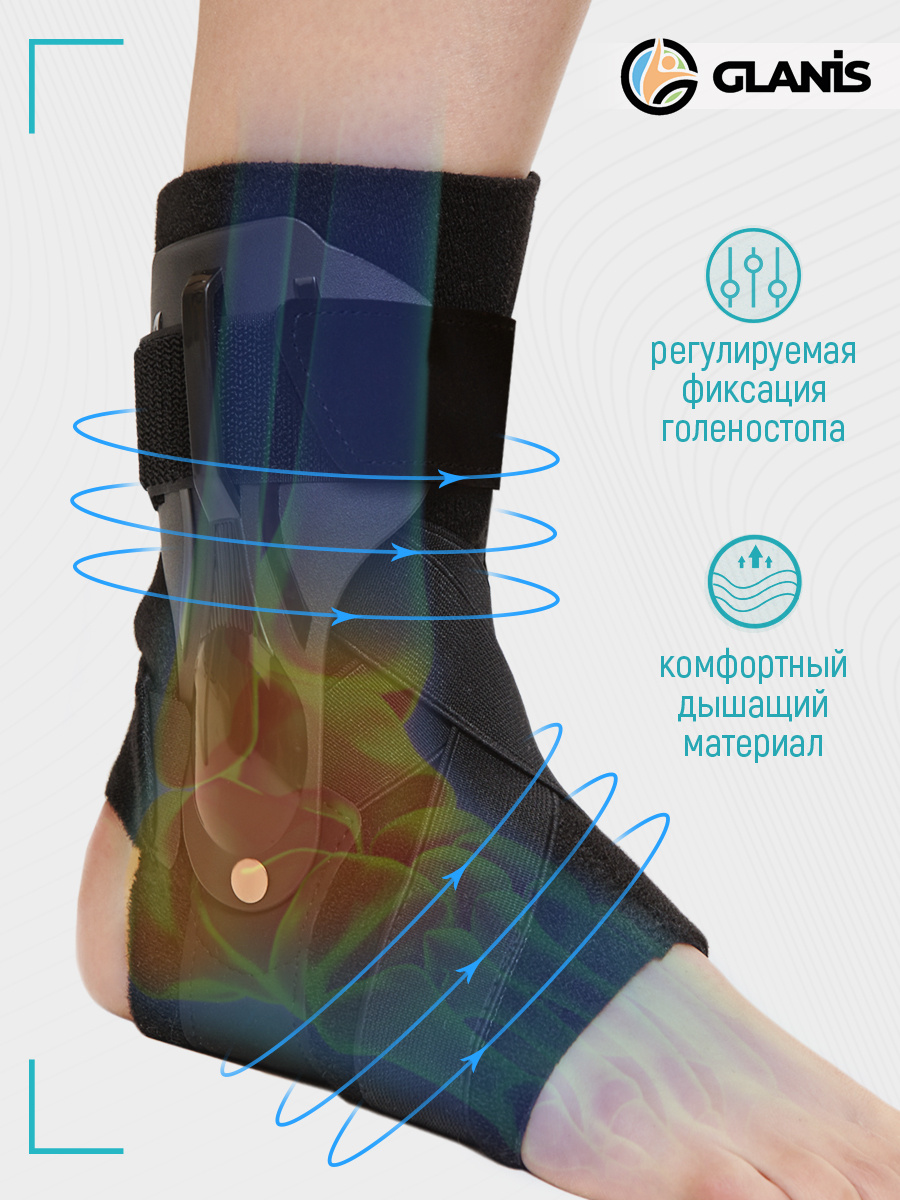 Ортез Бандаж голеностопный Glanis Ankle BraceX. - купить с доставкой по ...