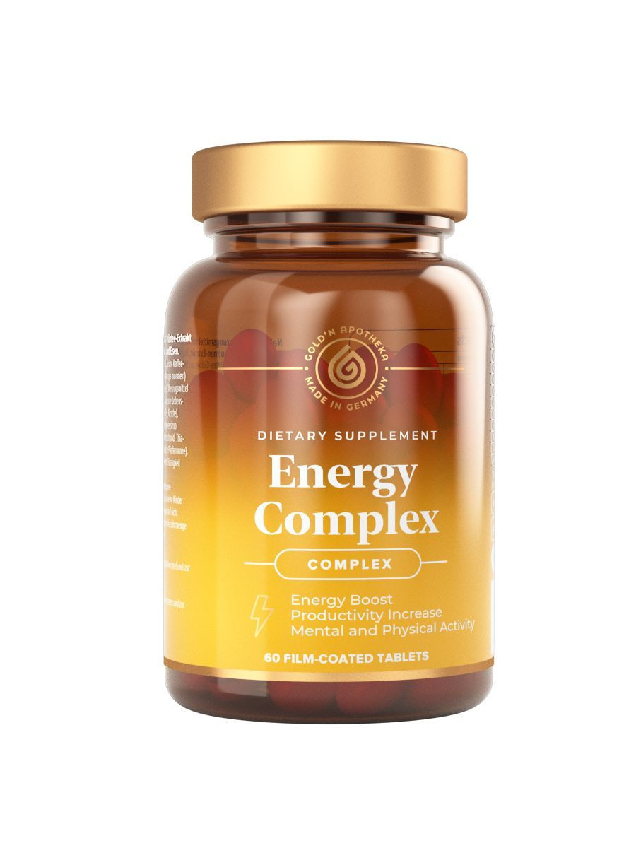 GOLDN APOTHEKA Energy Complex, тонизирующие витамины для энергии, здоровья организма, БАД, 60 ...