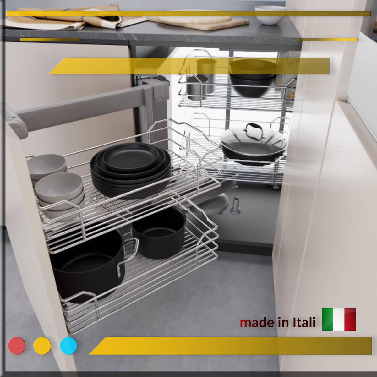 Волшебный уголок левый, механизм Dynamic Corner в угловую базу с ...