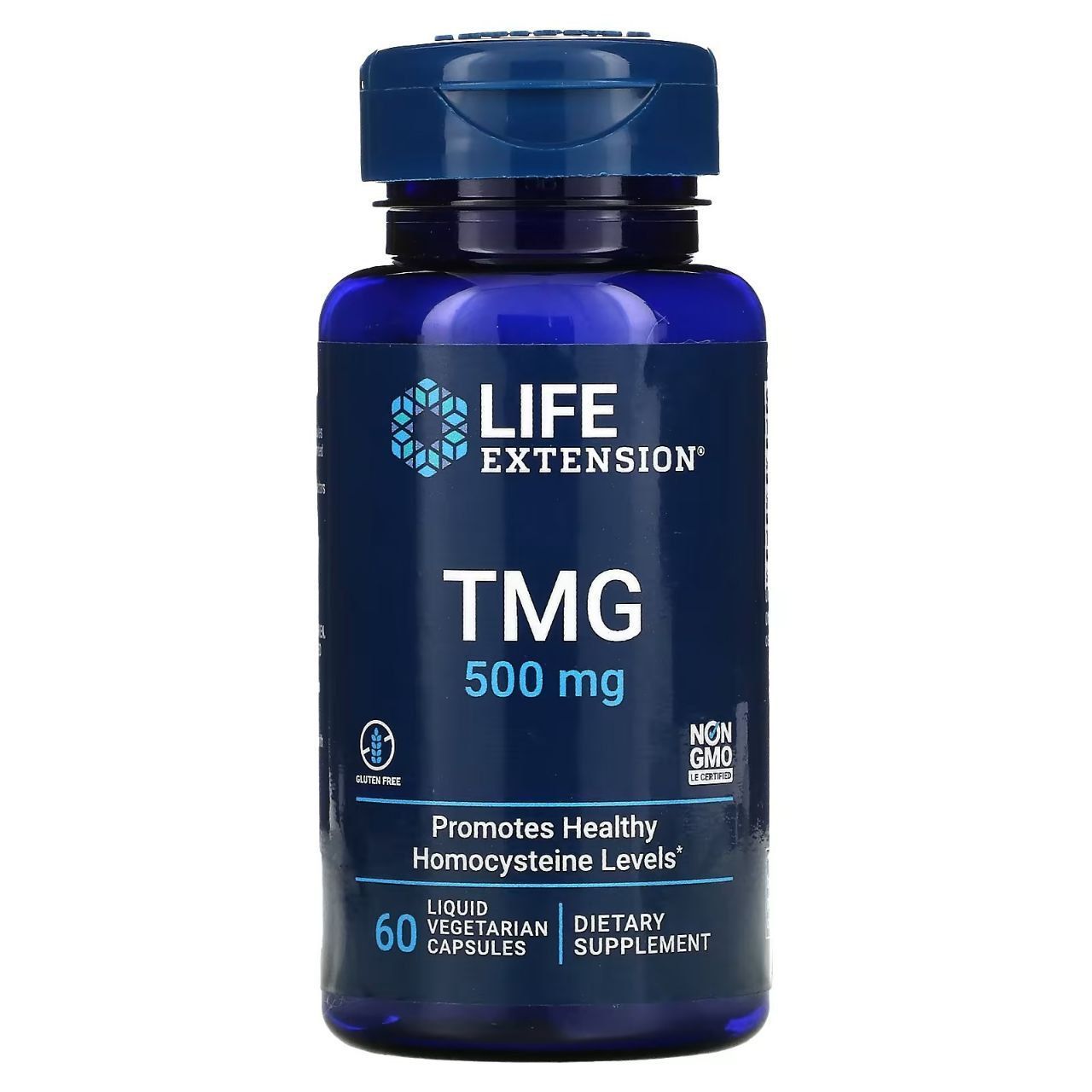 Life Extension TMG триметилглицин 500 мг 60 вегетарианских капсул ...