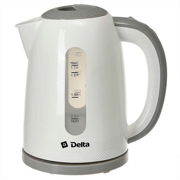Чайник электрический DELTA DL-1106 из жаропрочного пластика 1,7л 2200Вт ...