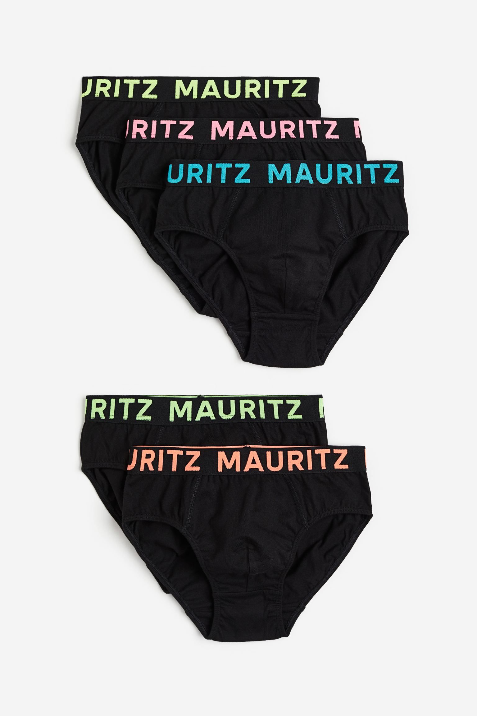 Комплект трусов Девочки, Мальчики H&M брифы Хлопок черный, зеленый ...