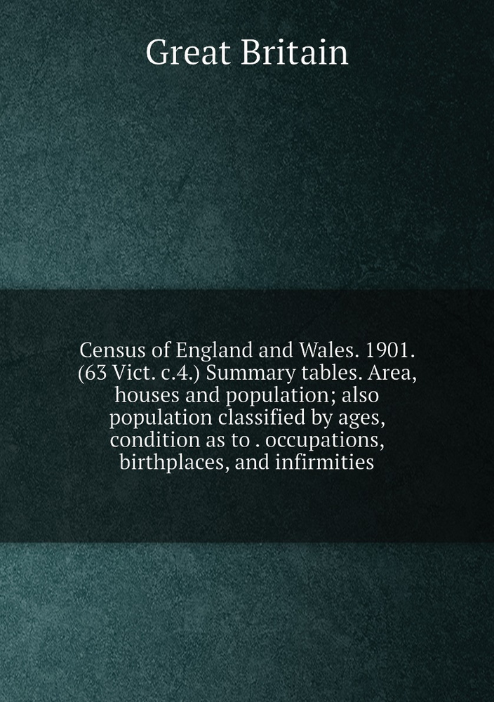 Census of England and Wales. 1901. (63 Vict. c.4.) Summary tables. Area ...