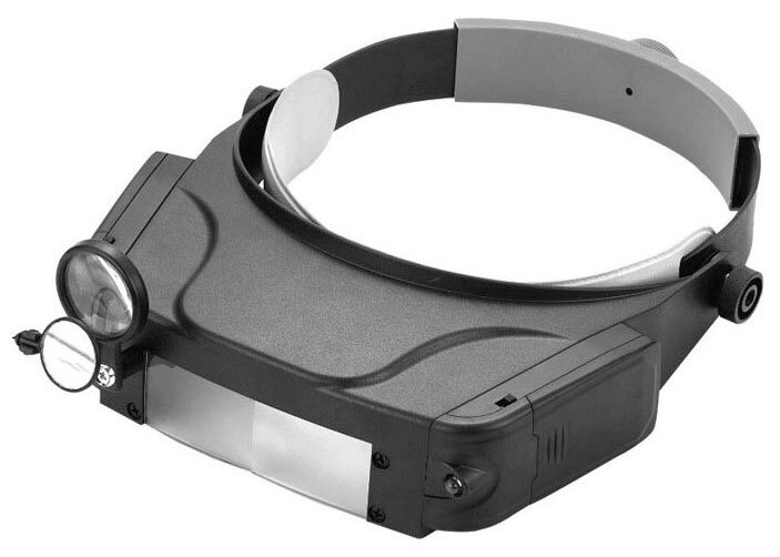 Лупа Kromatech налобная 1,5/3/9,5/11x, с подсветкой (2 LED) MG81007-C купить на OZON по низкой ...