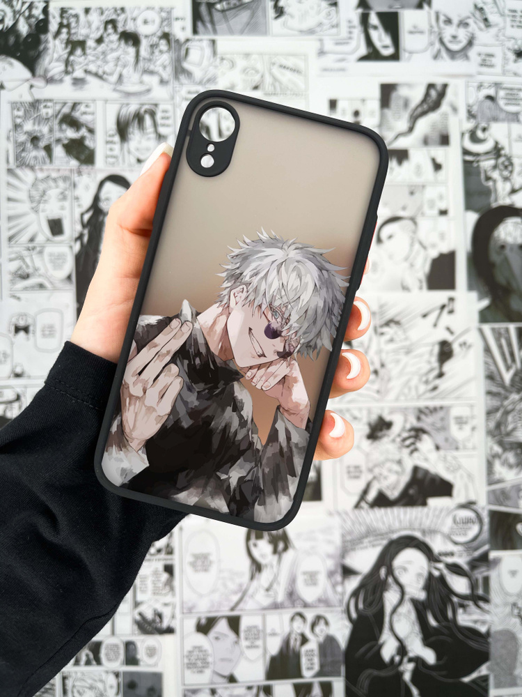 Чехол для iPhone XR аниме "Магическая битва/Jujutsu Kaisen" (Годжо, 02 ...