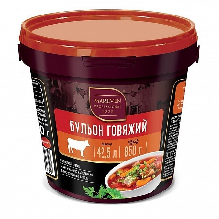 Бульон Mareven Food говяжий, 850г - купить с доставкой по выгодным ...
