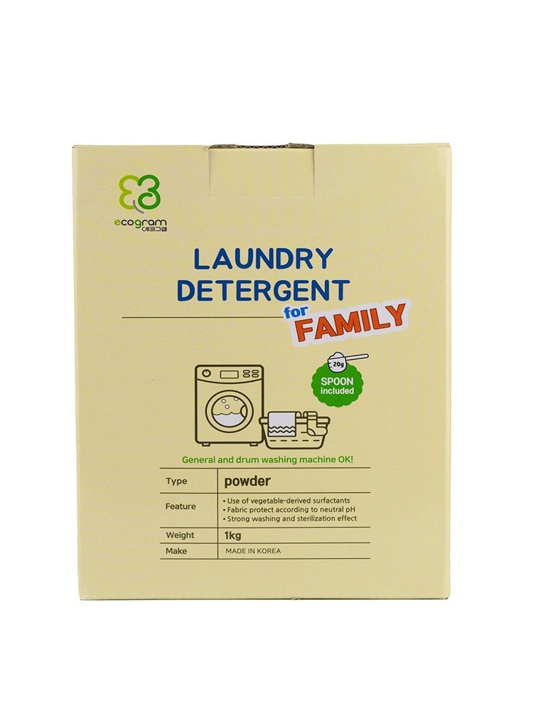 ECOGRAM Стиральный порошок Laundry Detergent For Family, 30 стирок ...