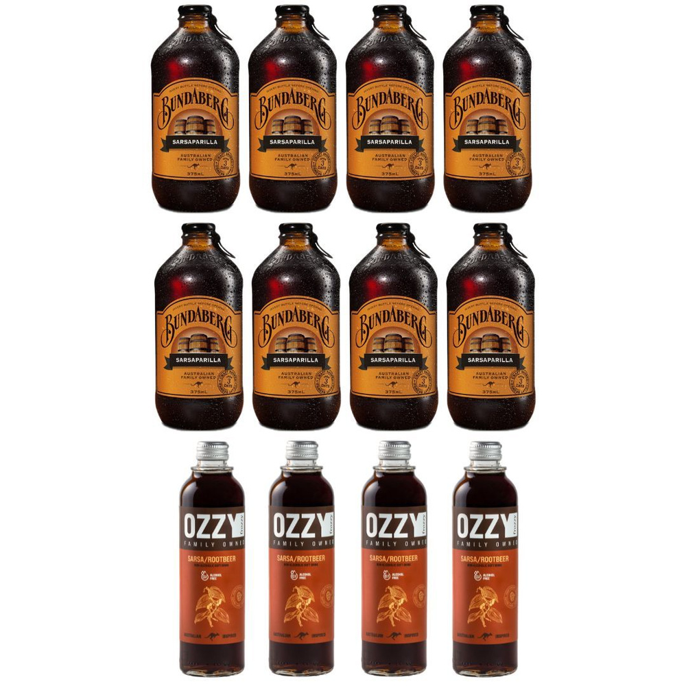 Лимонад Bundaberg Австралия Сарсапарилла (Root Beer, Рут бир) 375мл.*8 шт. и OZZY Sarsa/Rootbeer ...