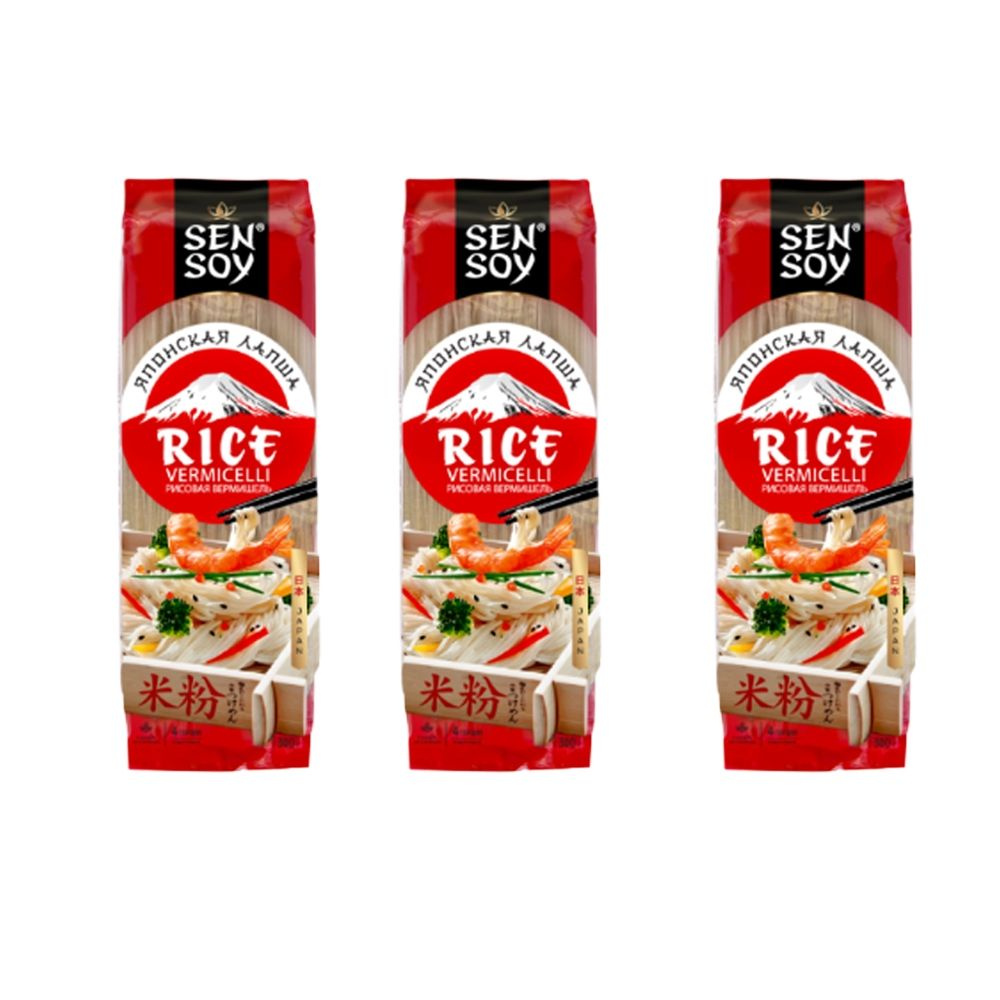 Лапша рисовая Sen Soy Premium Rice Vermicelli, 300 г - 3 шт - купить с доставкой по выгодным ...
