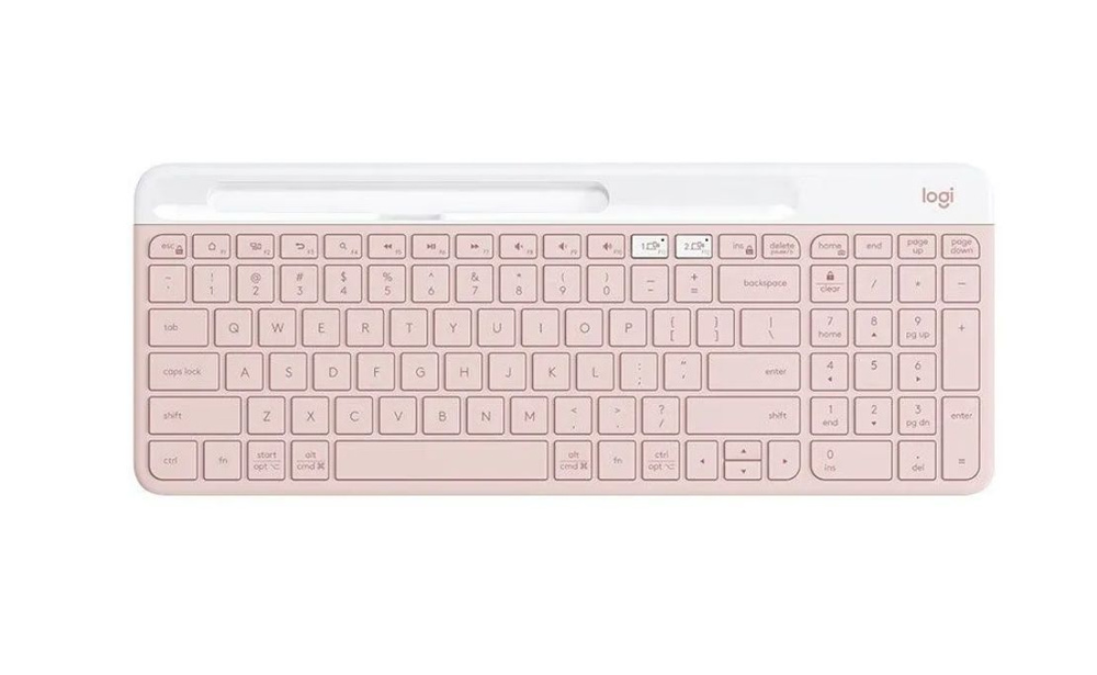 Logitech Клавиатура беспроводная K580, Английская раскладка, розовый ...