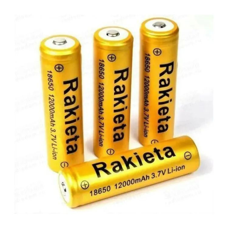 Батарейки аккумуляторные 18650 3.7V 12000mAh Li-ion аккумулятор Rakeita ...