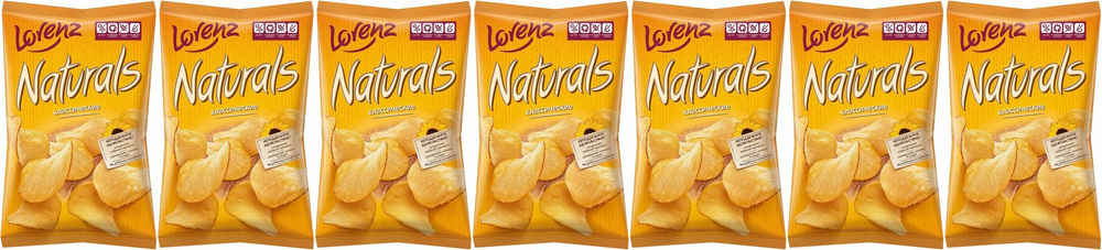 Чипсы картофельные Lorenz Naturals классические с солью, комплект: 7 ...
