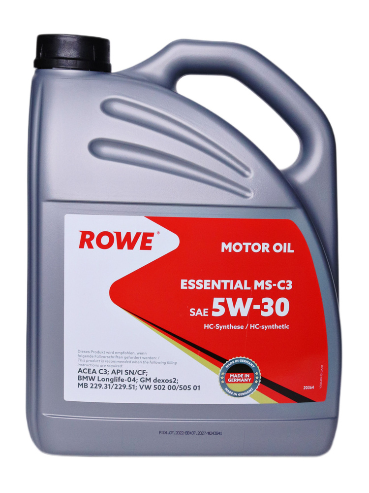 Масло моторное ROWE 5W-30 НС-синтетическое - купить в интернет-магазине ...