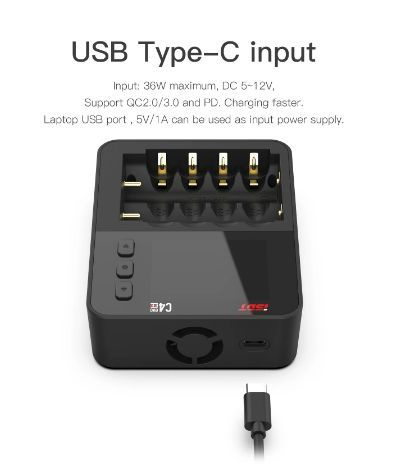 ISDT C4 EVO Умное зарядное устройство для аккумуляторов Type - C QC3.0 ...