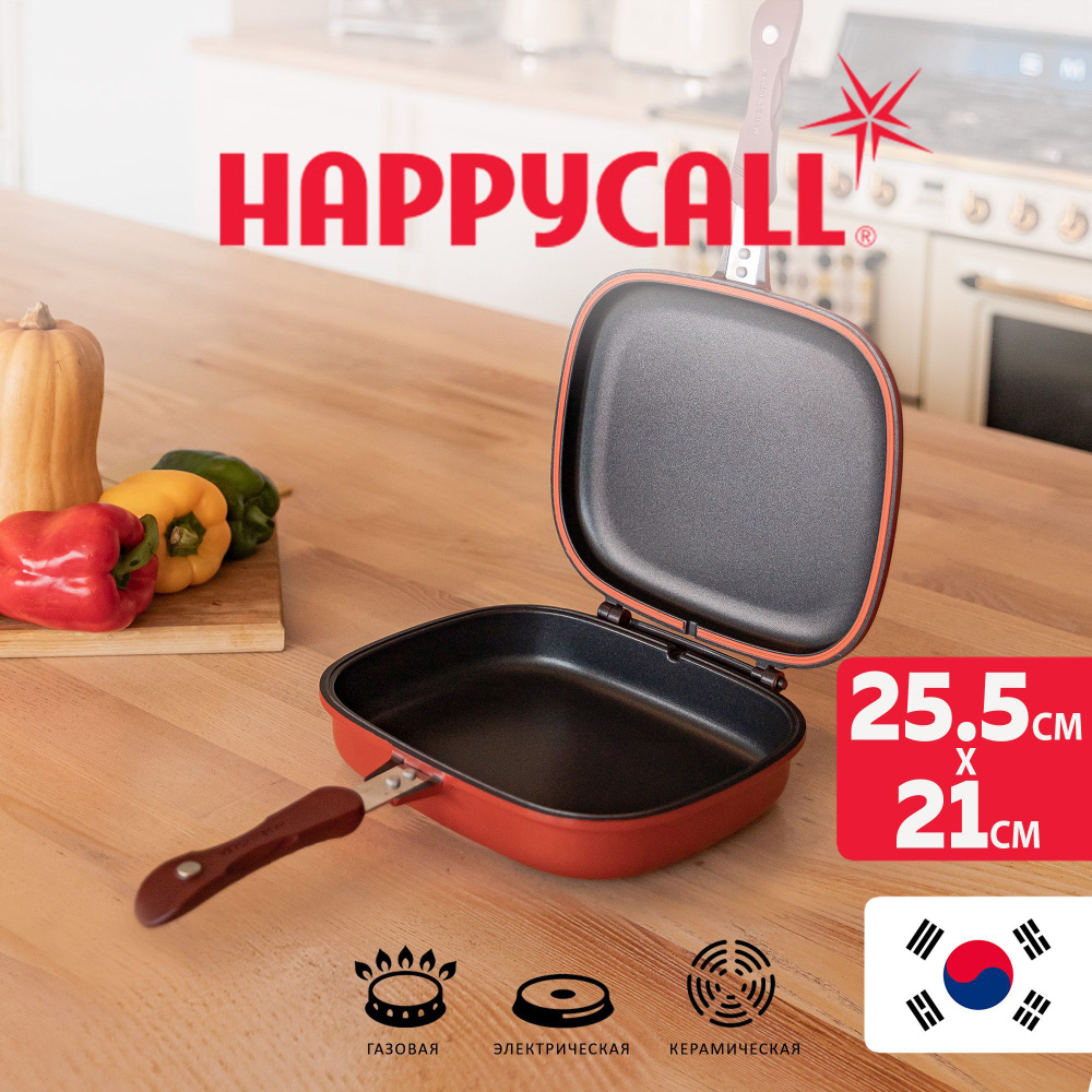 Сковорода Happycall DoublePanтMultiPurposeкрасная - купить по выгодным ценам в интернет-магазине ...