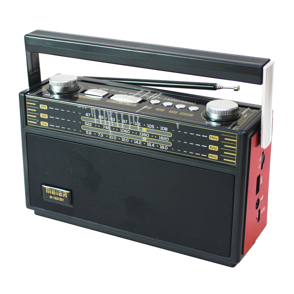 Компактный радиоприемник Meier M-1927BT с питанием от сменного ...