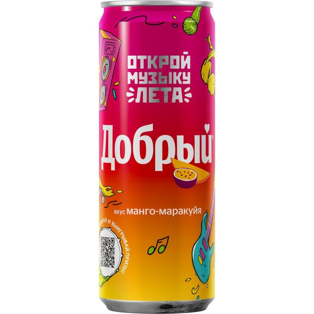 Газированный напиток Добрый Манго-Маракуйя 12 шт по 330 мл - купить с ...