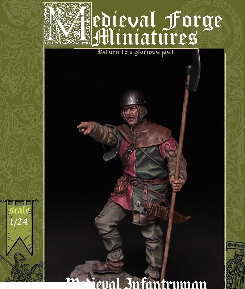 Medieval Forge Miniatures C-75-011 Фигура Европейский пехотинец 75мм ...