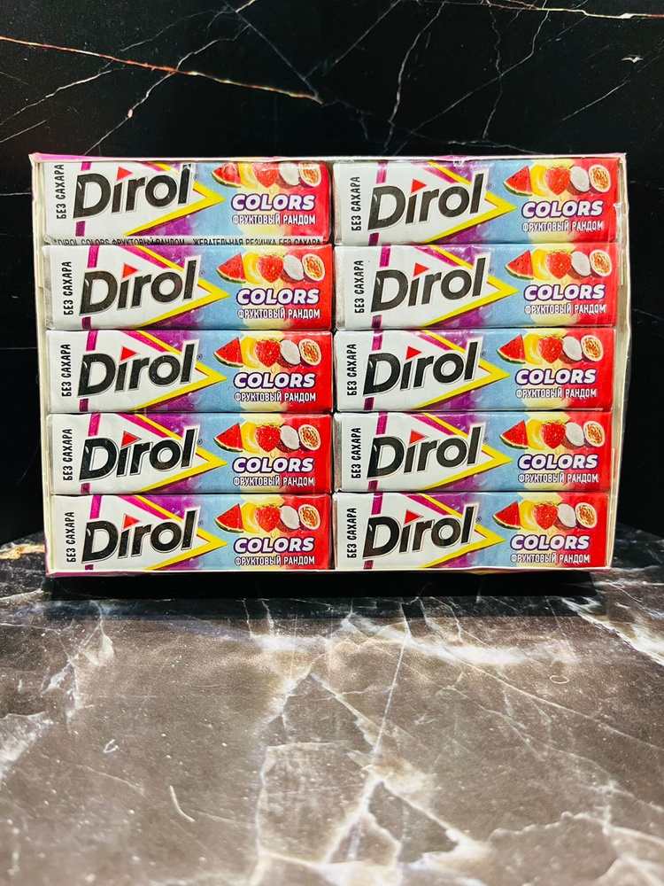 Dirol Жевательная резинка Colors фруктовый рандом, 13.6г - купить с ...