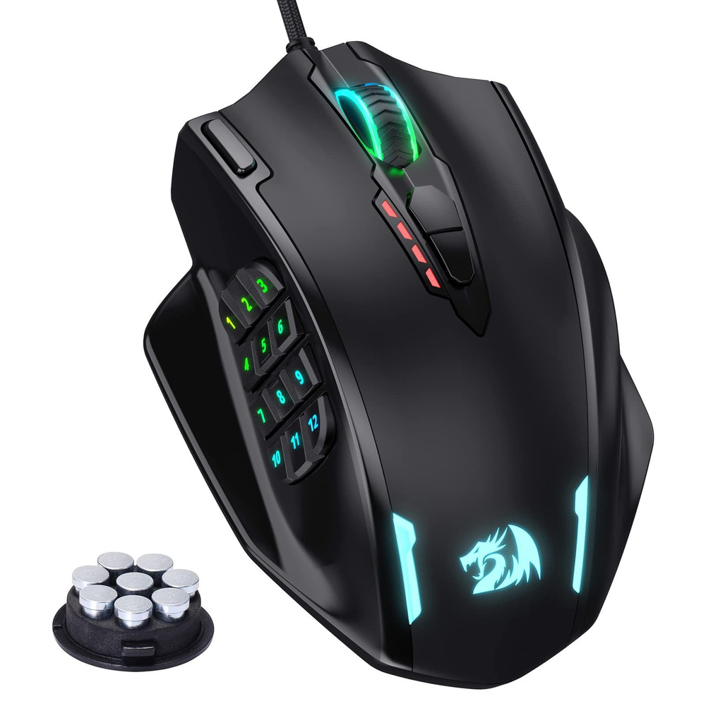 Мышь проводная Redragon M908, черный - купить по выгодной цене в ...
