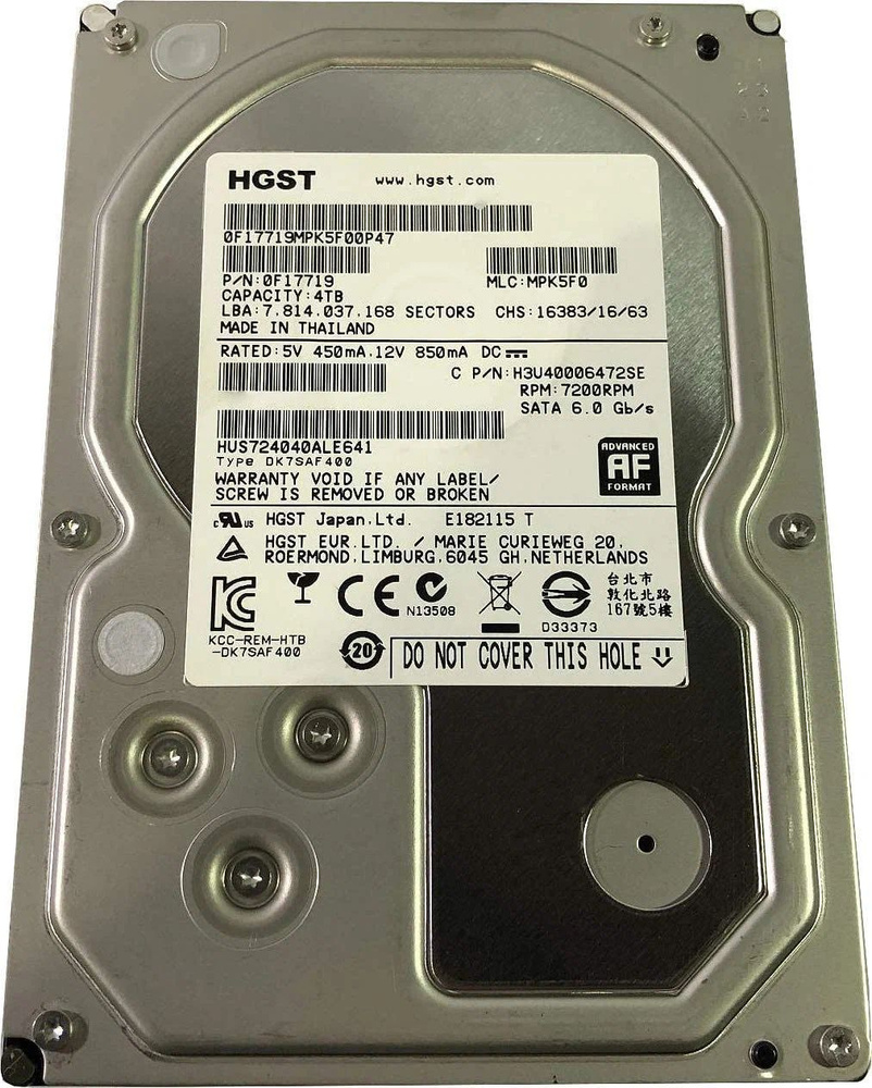 4 ТБ Внутренний жесткий диск HGST Жесткий диск (HUS724040ALE641 ...