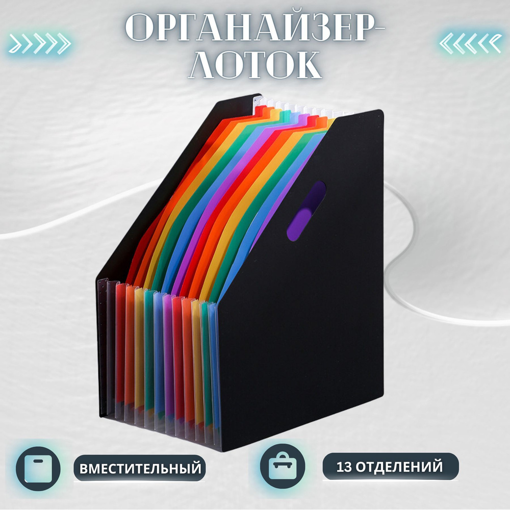Папка-гармошка органайзер для документов а4 с 13 отделениями, удобная ...