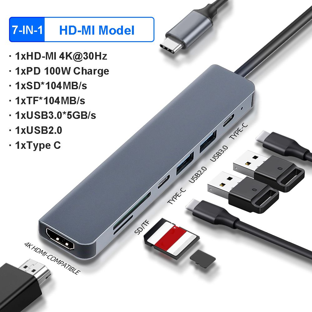 Док станция Usb C для Steam Deck Nintend Switch M 2 Ssd Hub Type C до