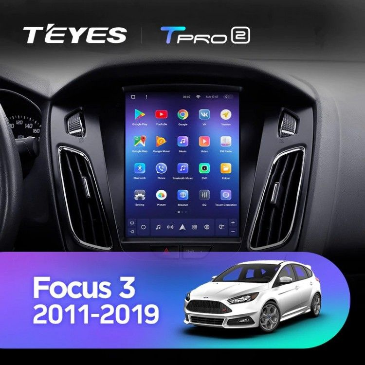 Штатная магнитола Tesla style Teyes TPRO 2 4/64 Ford Focus 3 Mk 3 2011 ...