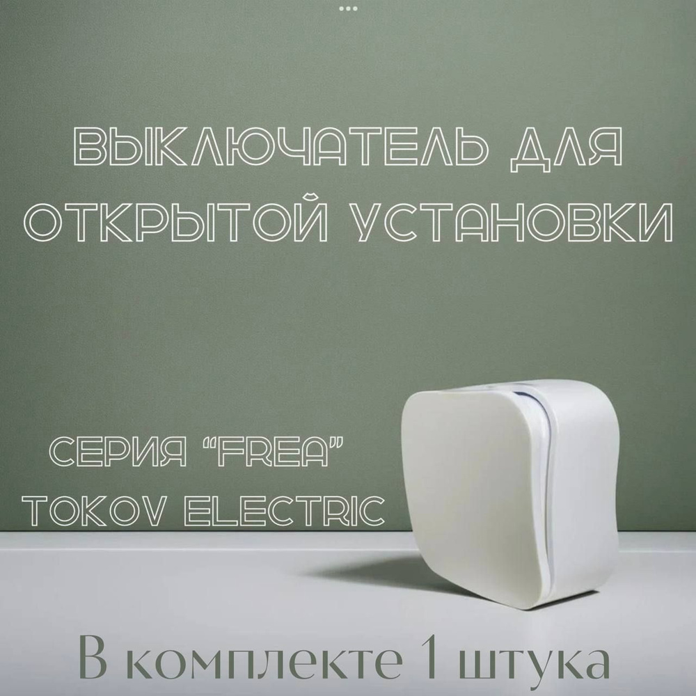 Выключатель TOKOV ELECTRIC, клавиш 1 шт, монтаж Открытый - купить с ...