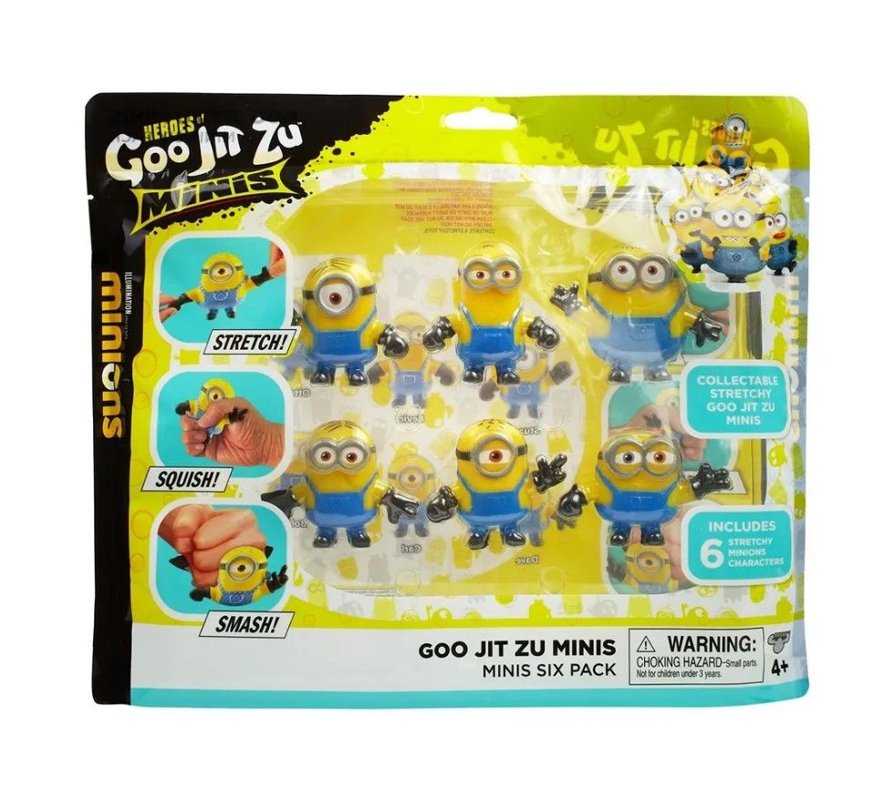 GooJitZu Гуджитсу Мини-Игровой набор 6 тянущихся фигурок Миньоны 41952 ...