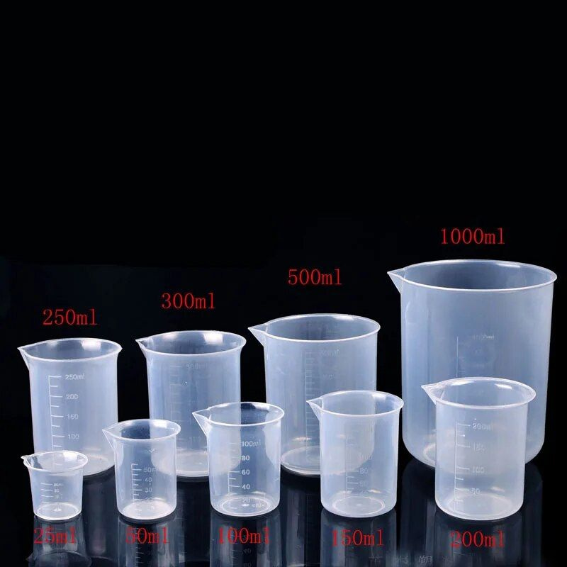 Пластиковый прозрачный лабораторный градуировочный стакан мерный ...