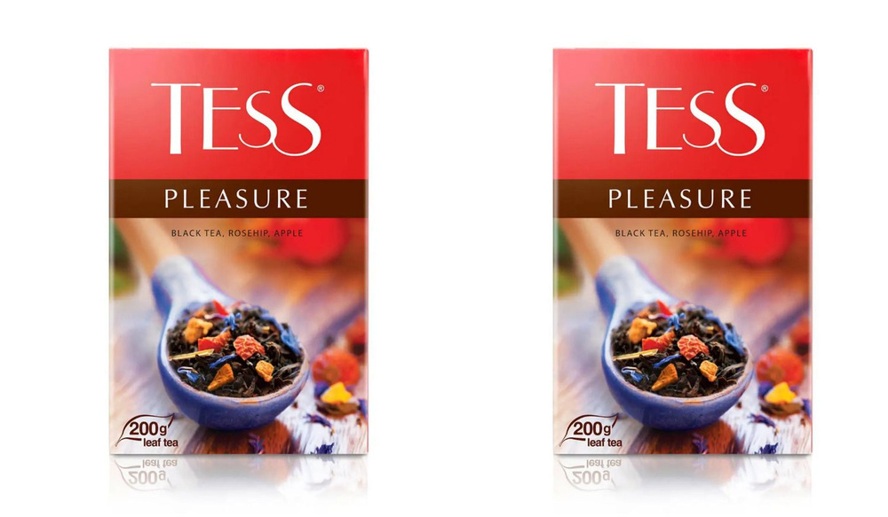 Tess Чай черный Pleasure листовой 200 г 2 уп купить с доставкой по