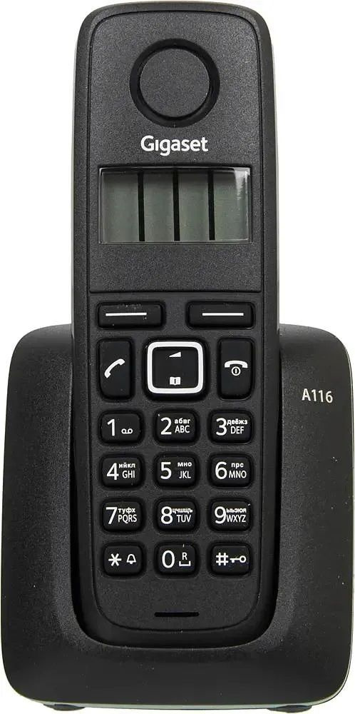 Радиотелефон DECT Gigaset A116 RUS, черный купить на OZON по низкой ...