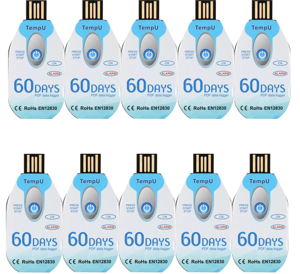 Комплект термоиндикаторов 10 штук (температурный регистратор, логгер ...