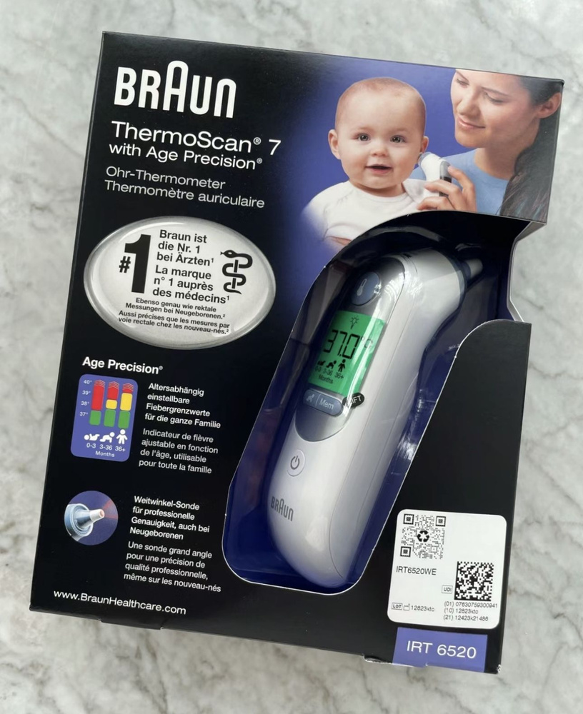 Термометр инфракрасный Braun IRT6520WE - купить с доставкой по выгодным ценам в интернет ...