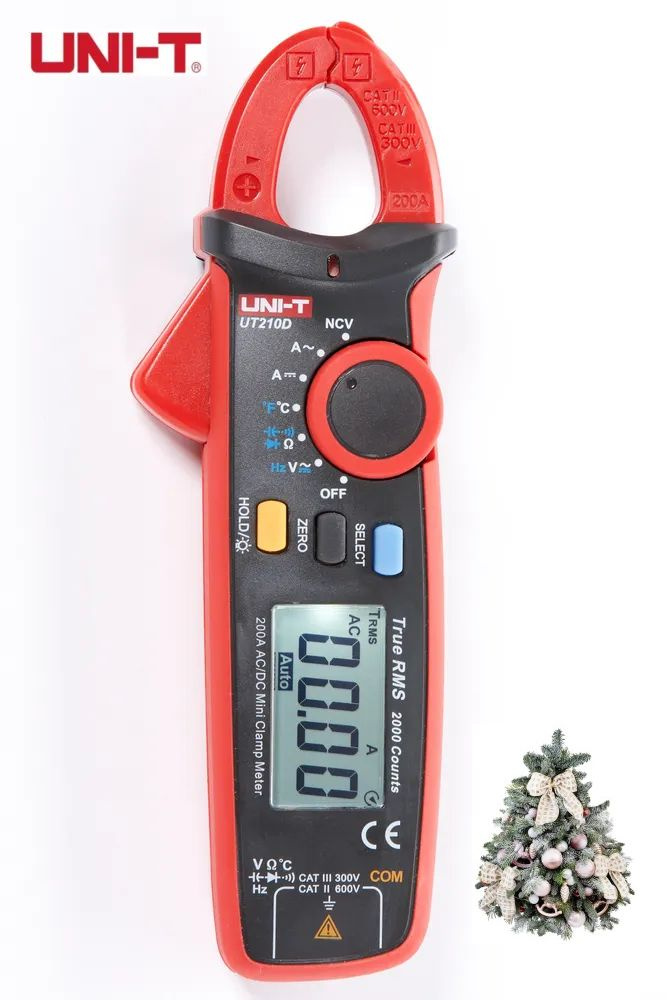 Мультиметр UT210D UNI-T оригинал клещи постоянного и переменного тока ...