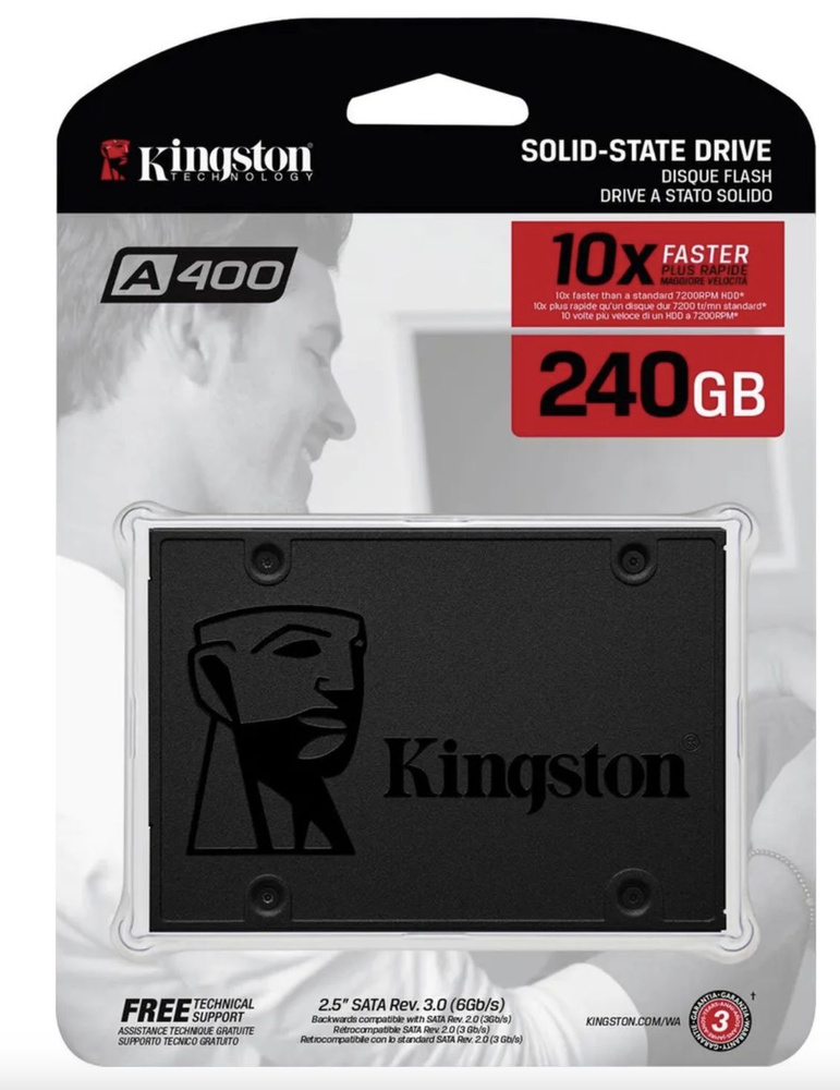240 ГБ Внутренний SSD-диск Kingston 240 ГБ (SA400S37) - купить по ...
