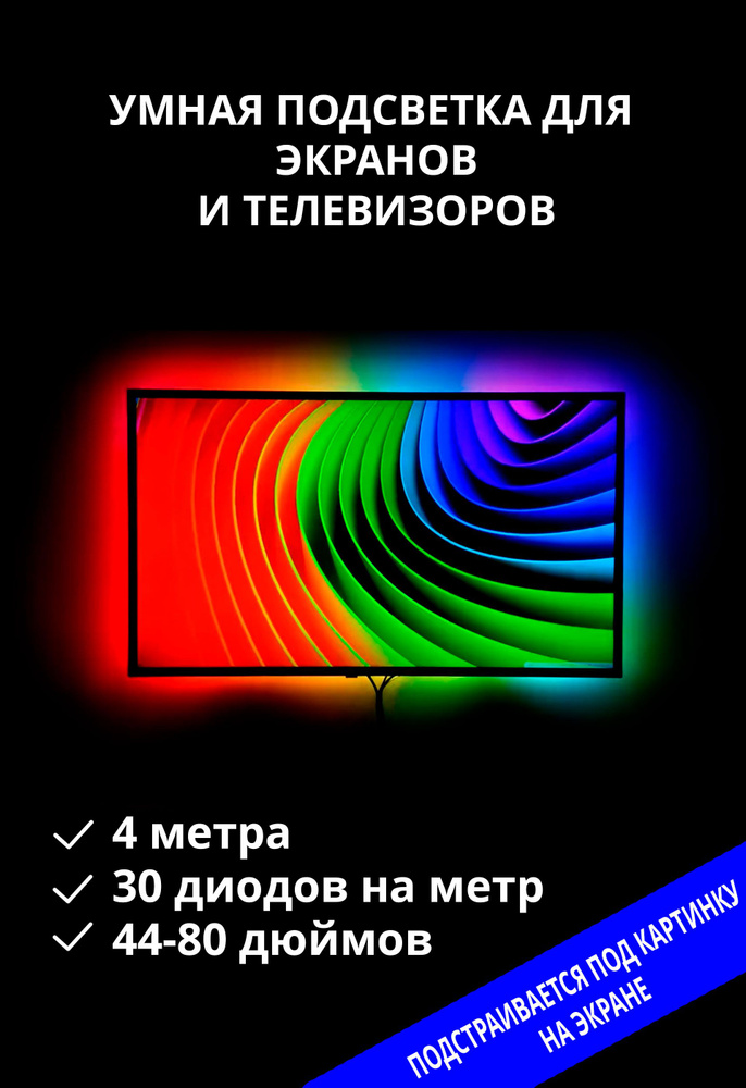 Комплект для светодиодной подсветки Giant4, IP33, 30 LED/m Динамическая ...