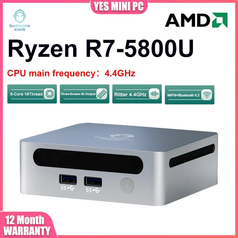Купить компьютер GenMachine MINI PC GEN_AMD R7 5800H, по низкой цене: отзывы, фото ...