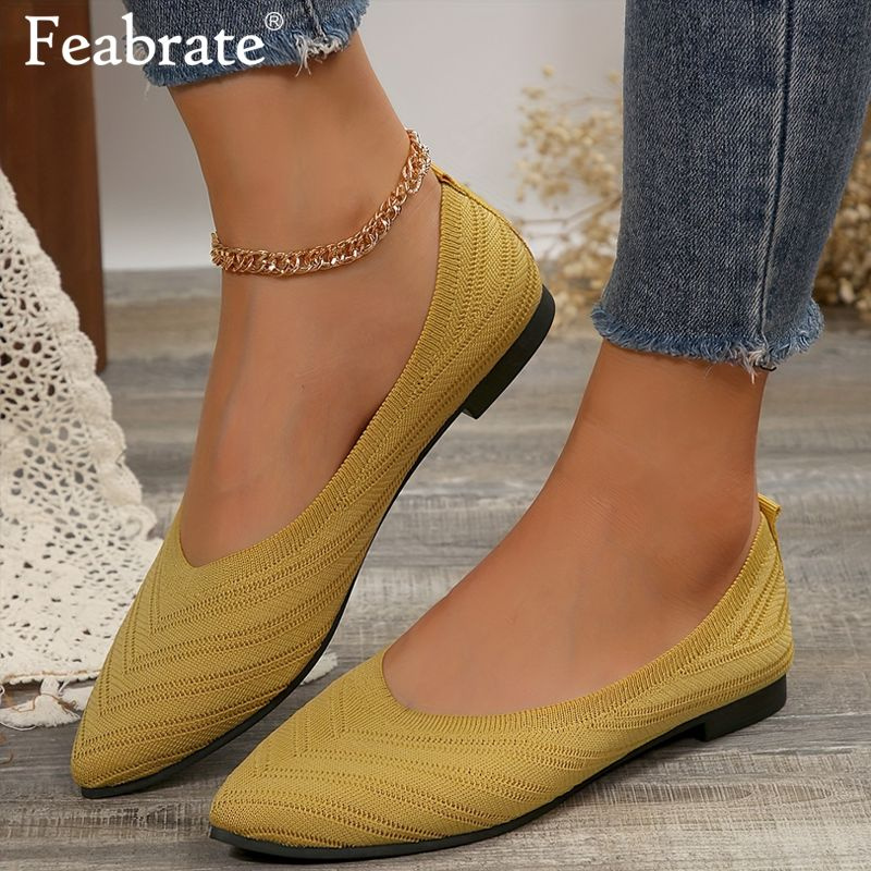 Слипоны Женский Feabrate, размер 37 На любой сезон Без застёжки Без каблука купить c доставкой ...