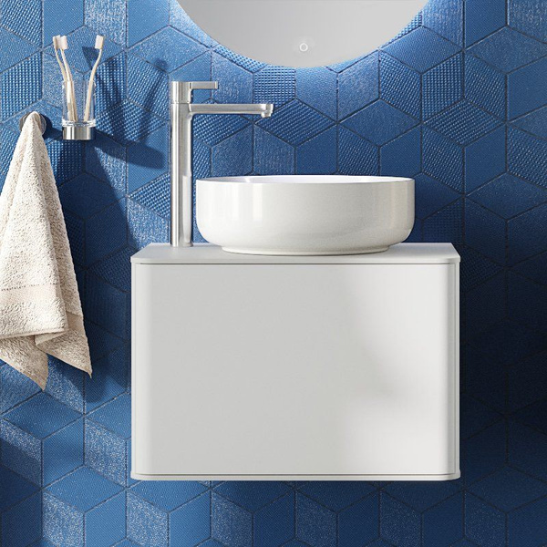 Тумба с раковиной STWORKI Ноттвиль 60 белая, с отверстием под смеситель купить на OZON по низкой ...