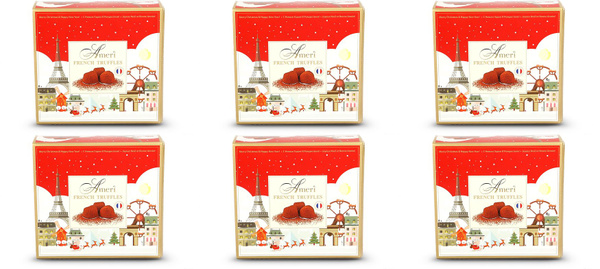 Конфеты трюфели Ameri French Truffles Рождество в Париже классические, комплект: 6 упаковок по ...