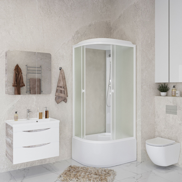 Душевая кабина Niagara Promo P90/80/40R/MT (90х80х215) высокий поддон ...