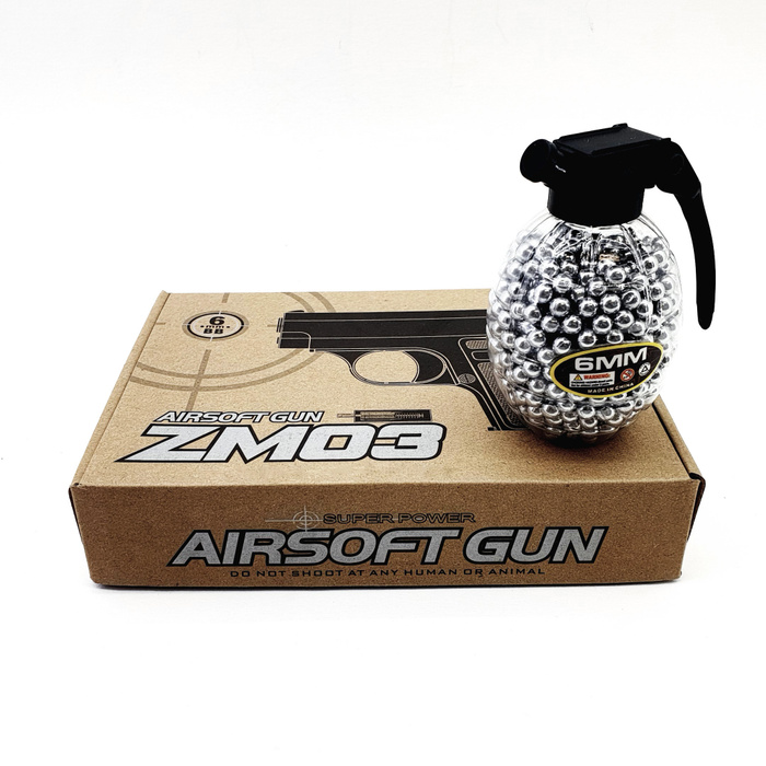 Пистолет детский Airsoft Gun ZM 03 металлический с пластиковыми ...