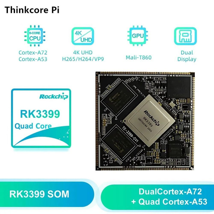 Thinkcore Pi core Board Системный модуль 2G 16G Rockchip RK3399 поддерживает Linux Android ...