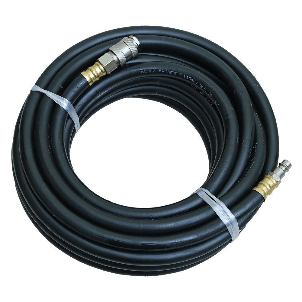 Шланг для компрессора воздушного длина 10 м, D8х15 мм , резиновый с БРС ...