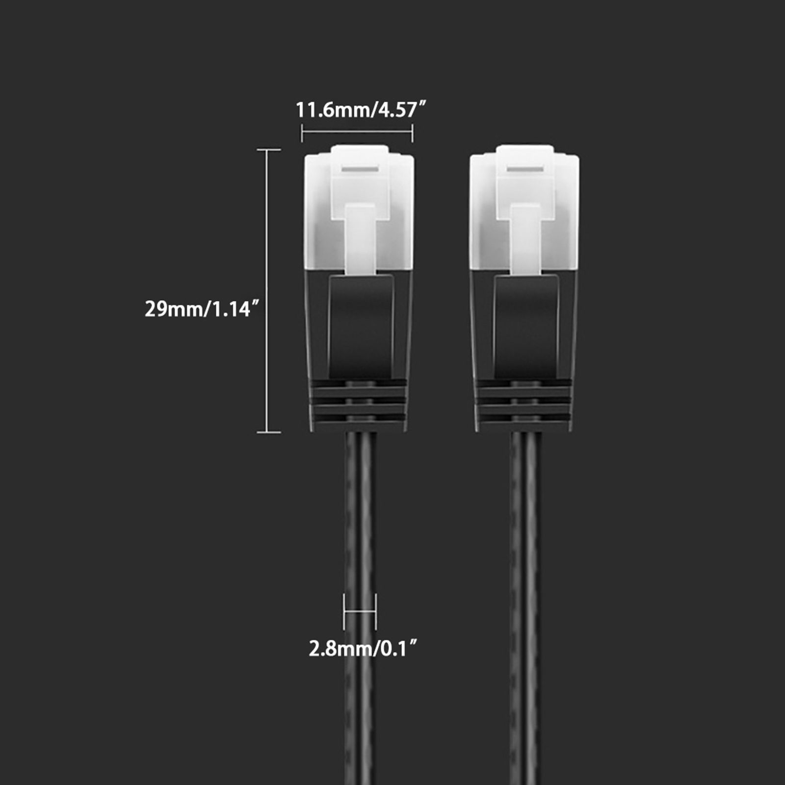 Ультратонкий Ethernet-кабель Cat6 RJ45, 4 угла, сетевой патч-корд UTP ...