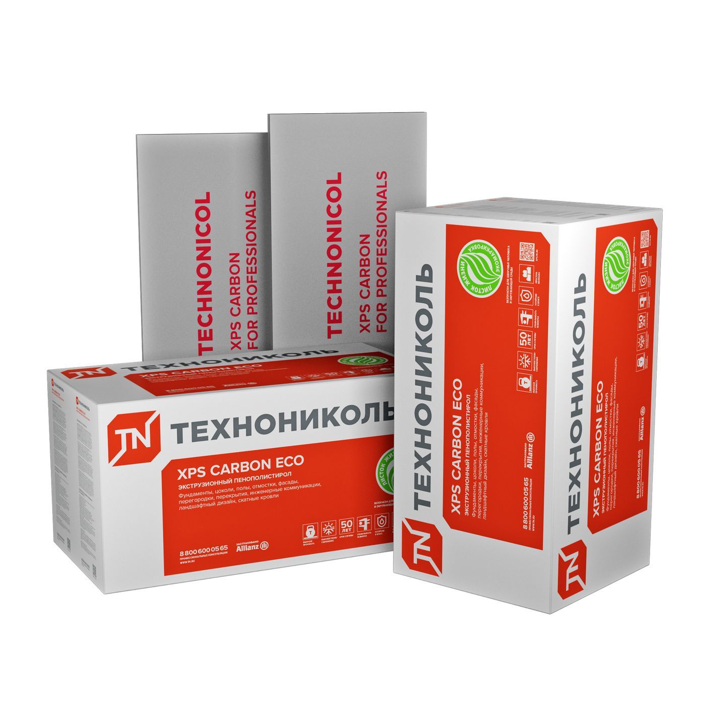 Экструдированный пенополистирол (ЭППС, XPS) Технониколь Carbon Eco ...