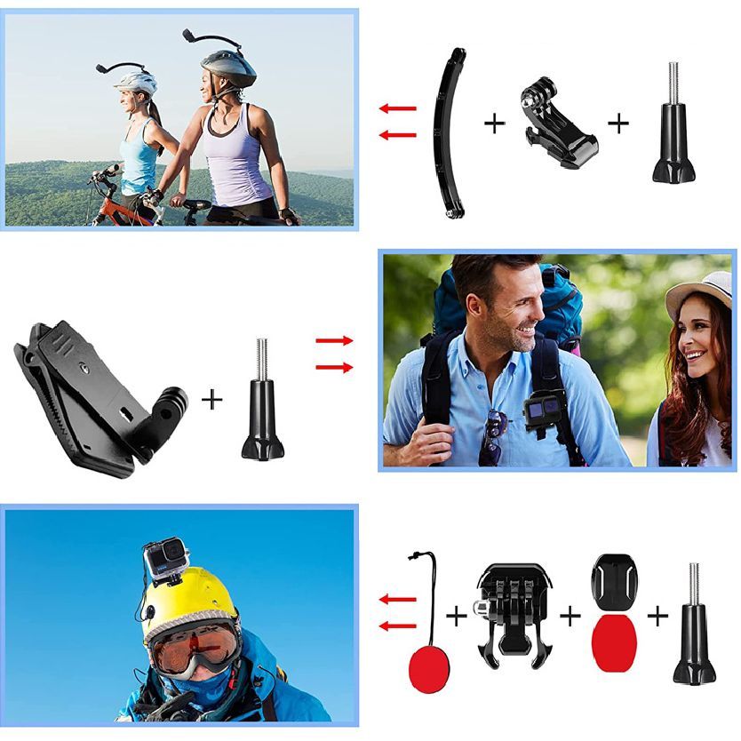 Набор аксессуаров GoPro, аксессуары для спортивных камер GoPro hero12 ...