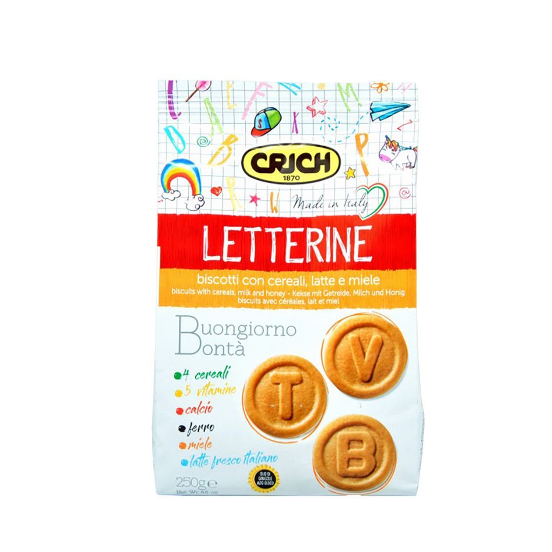 Печенье CRICH Biscuits with cereals and honey Letterine мультизлаковое ...